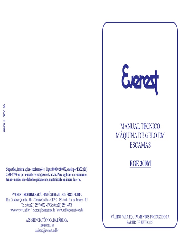MANUAL EGE-300M REV.08.cdr - Everest | PDF | Motores | Motor elétrico