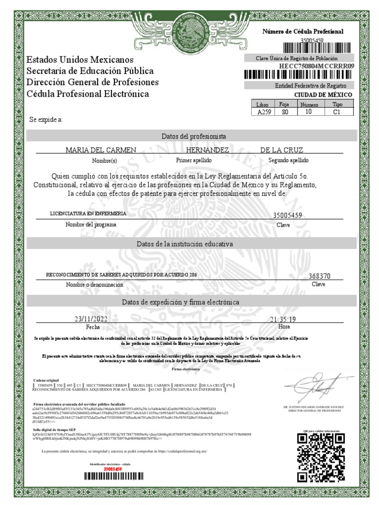 Generar Cedula Profesional | Descargar gratis PDF | México | Gobierno