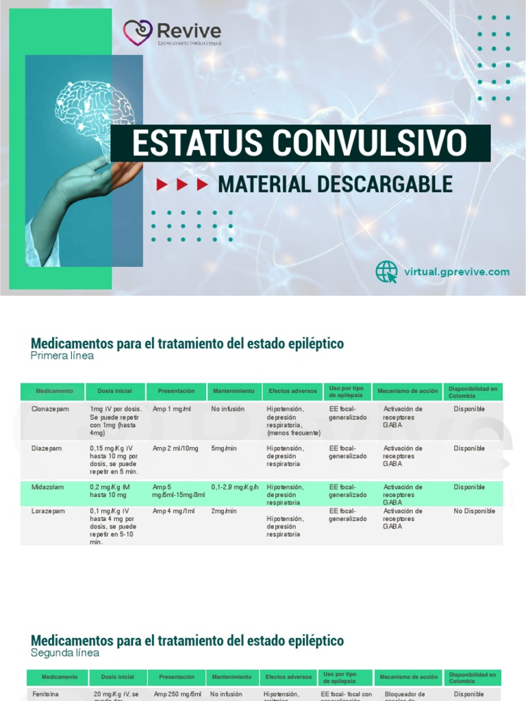 Estatus Convulsivo | PDF | Farmacia | Drogas