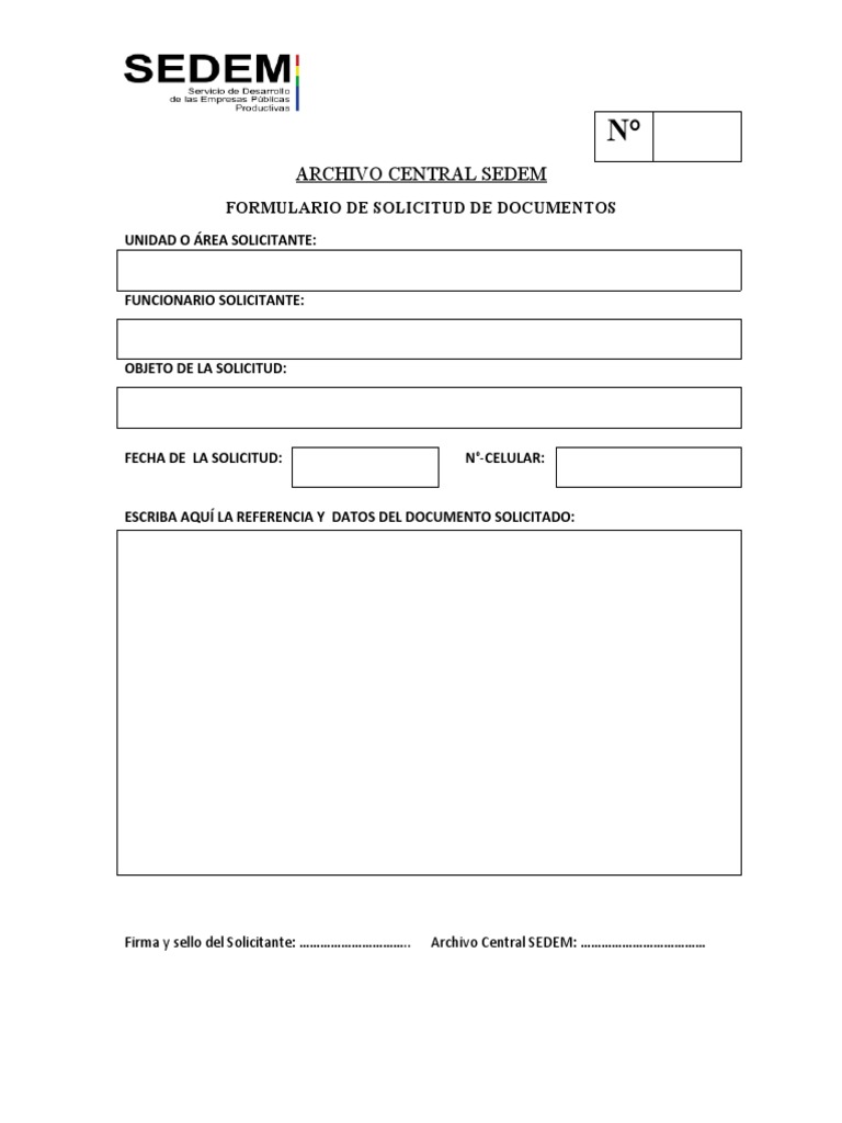 Formulario de Solicitud de Documentos-1 | PDF
