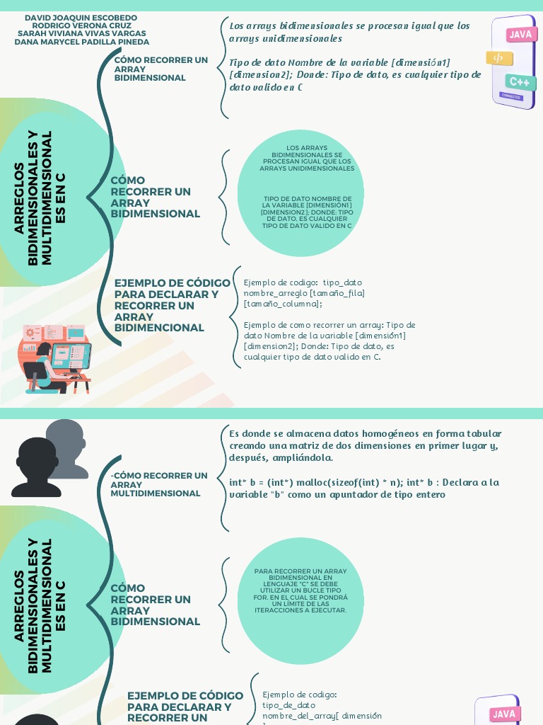 Arrays Bidimensionales en C | PDF | Gestión de tecnología de la información | Algoritmos y ...