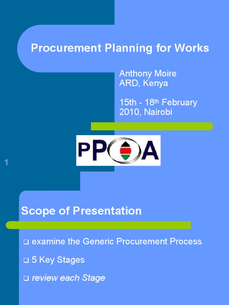 Procurement Planning Process | PDF | Procurement | Budget