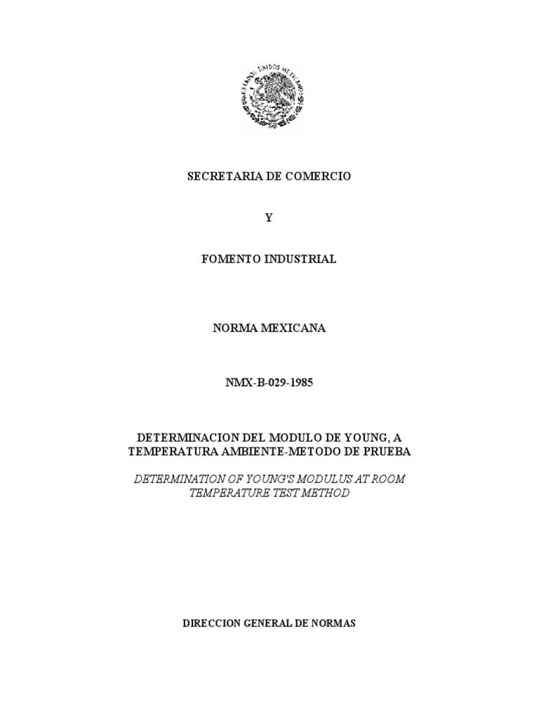 NMX B 029 1985 | PDF | Deformación (ingeniería) | Tangente