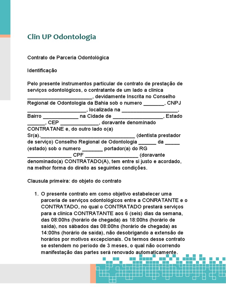 Contrato Dentista | PDF