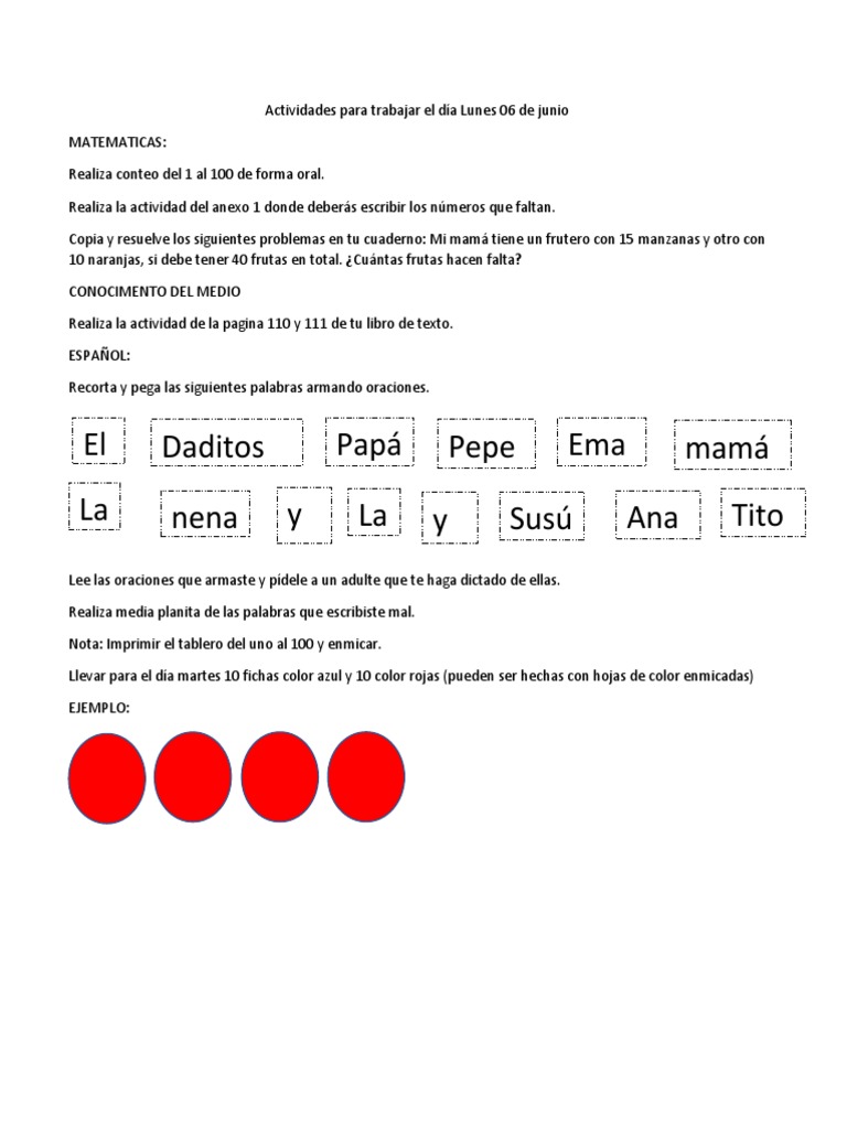 El Daditos Papá Pepe Ema Mamá La Nena y La y Susú Ana Tito | PDF