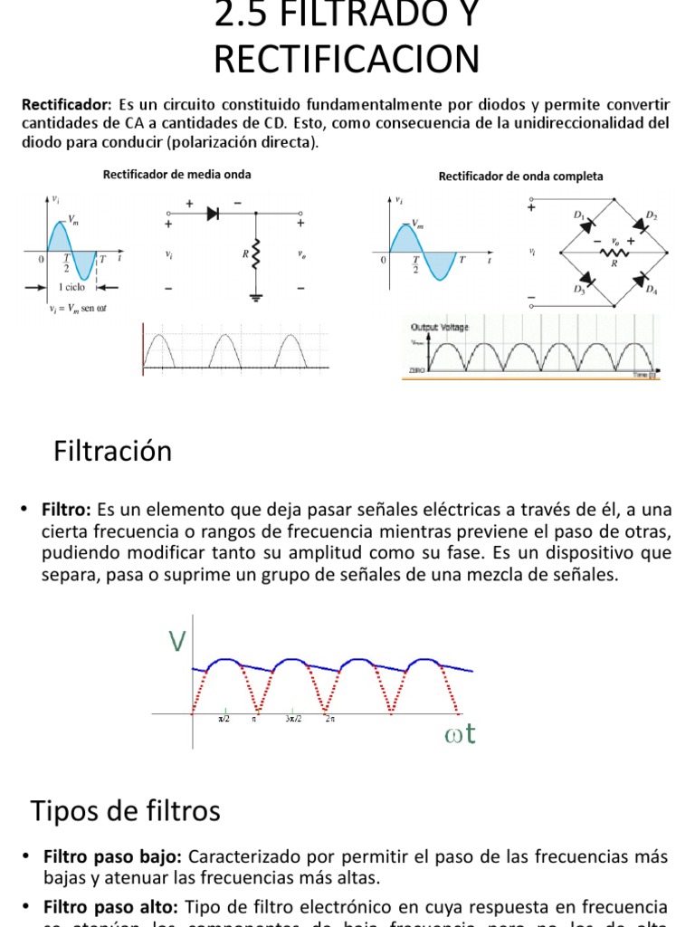 Presentación de Filtrado y Rectificacion | PDF