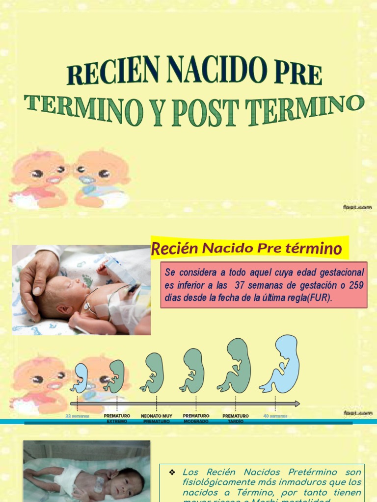 Recién Nacidos Pretérmino Y Postérmino Pdf El Embarazo Parto