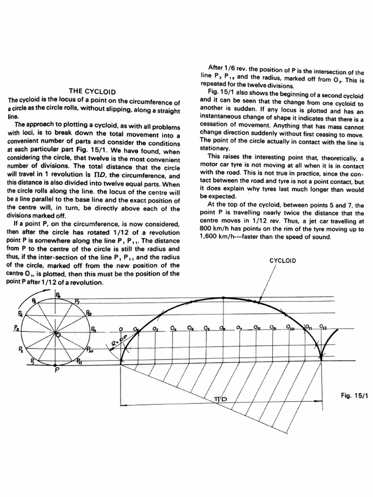 The Construction and Properties of Cycloids, Epicycloids, and Hypoycloids | PDF | Circle | Gear