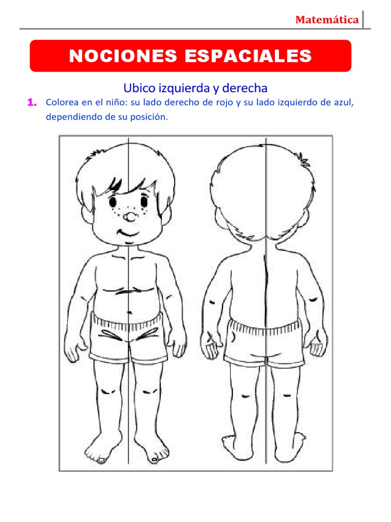 Conceptos espaciales izquierda derecha arriba abajo dentro fuera | PDF