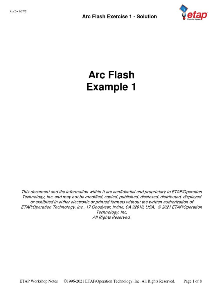ArcFlash Example1-Solution | PDF