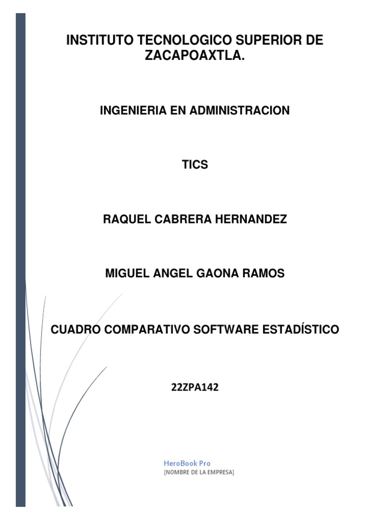 Cuadro Comparativo Software Estadístico TICS | PDF | Spss | Ciencias de ...