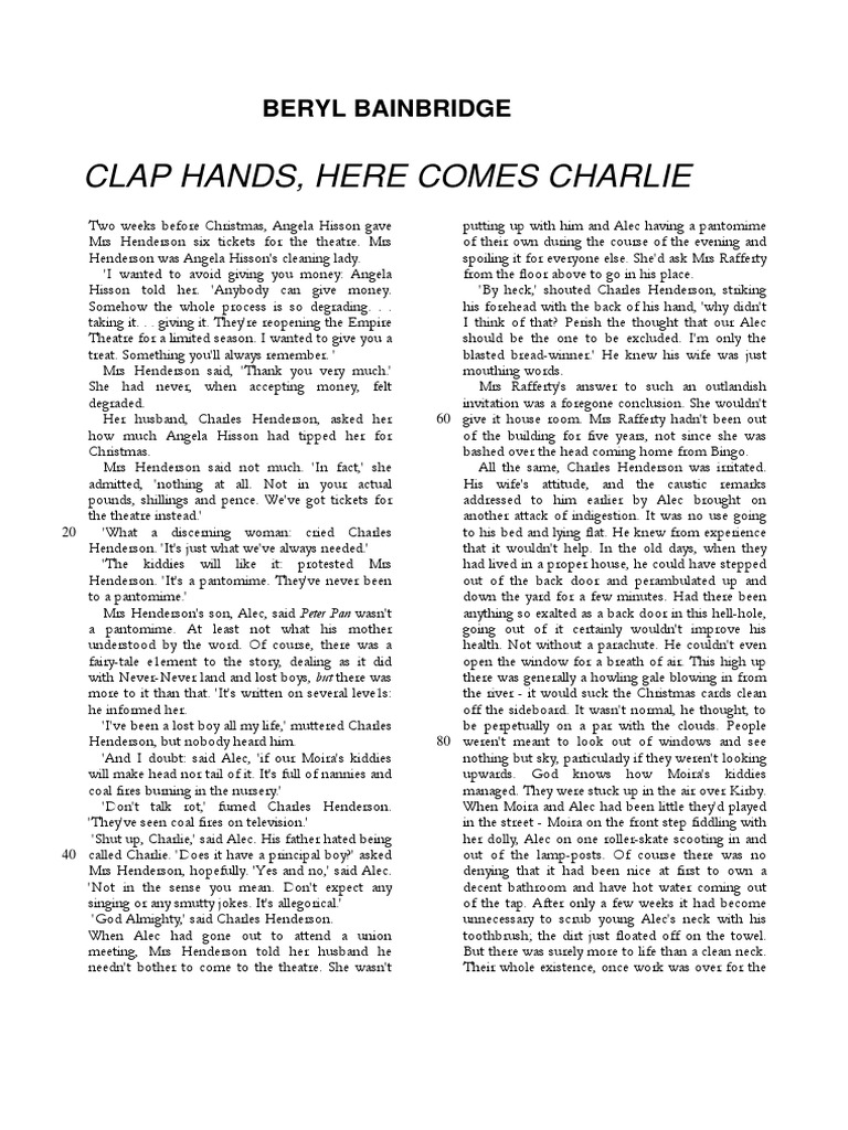 Clap Hands, Here Comes Charlie | PDF | Mystery, Thriller & Crime Fiction