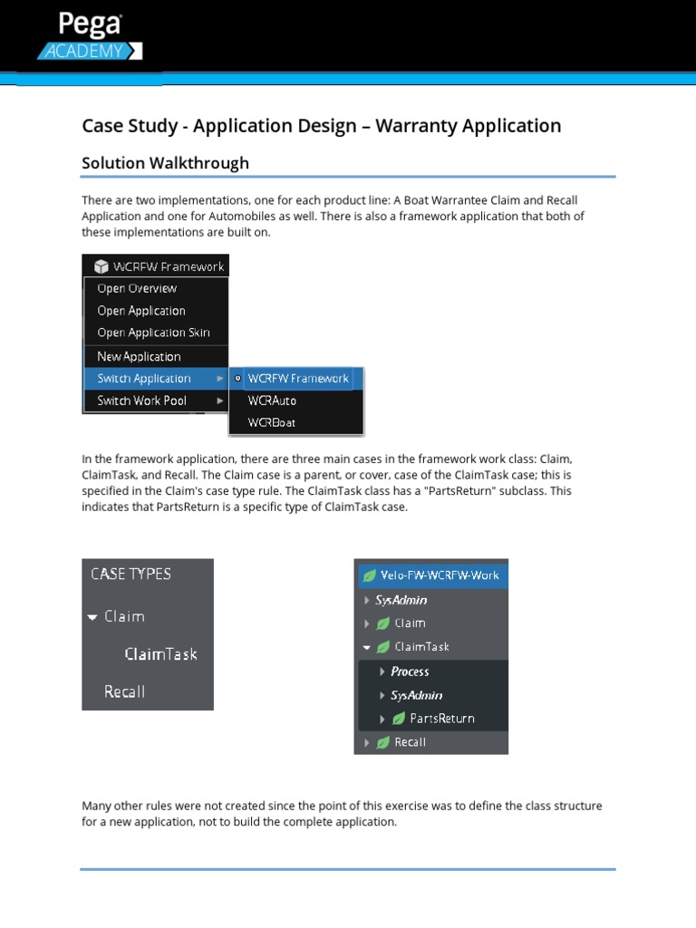 Case Study - Application Design - Warranty Application Design Approach ... Case Study - Application Design - Warranty Application Design Approach ...