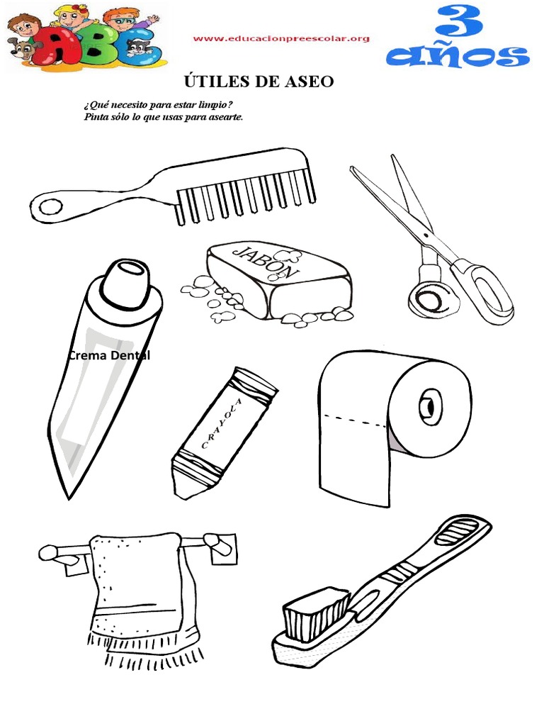 Utiles de Aseo para Niños de 3 Años | PDF