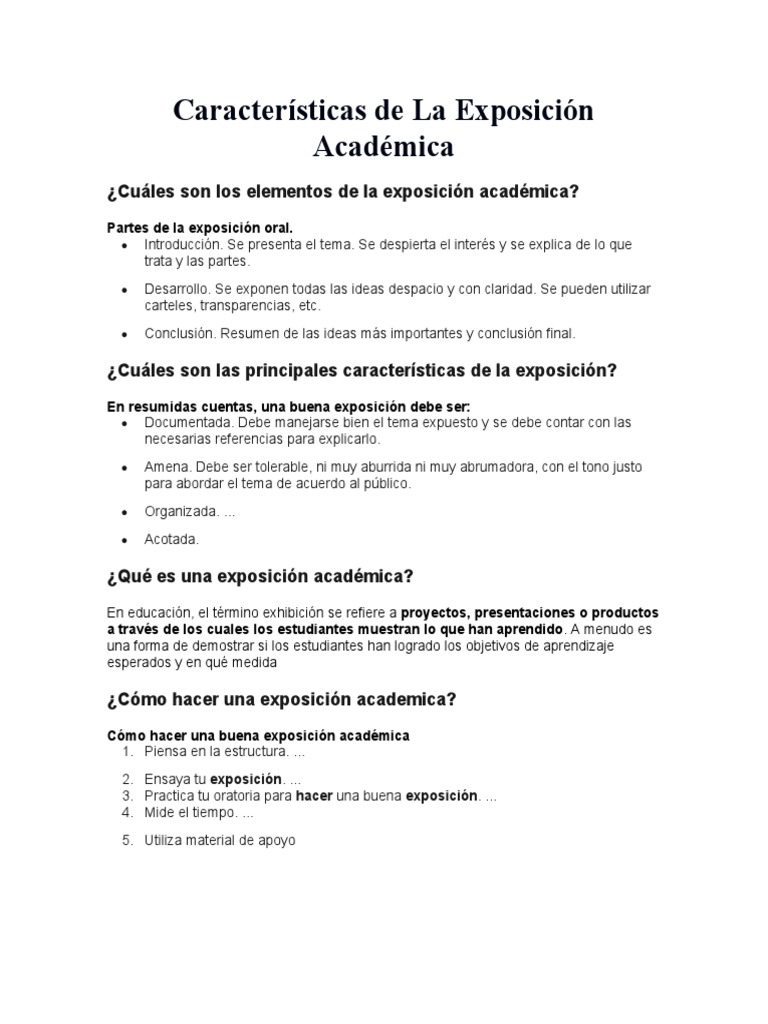 Guía para Exposiciones Académicas | PDF
