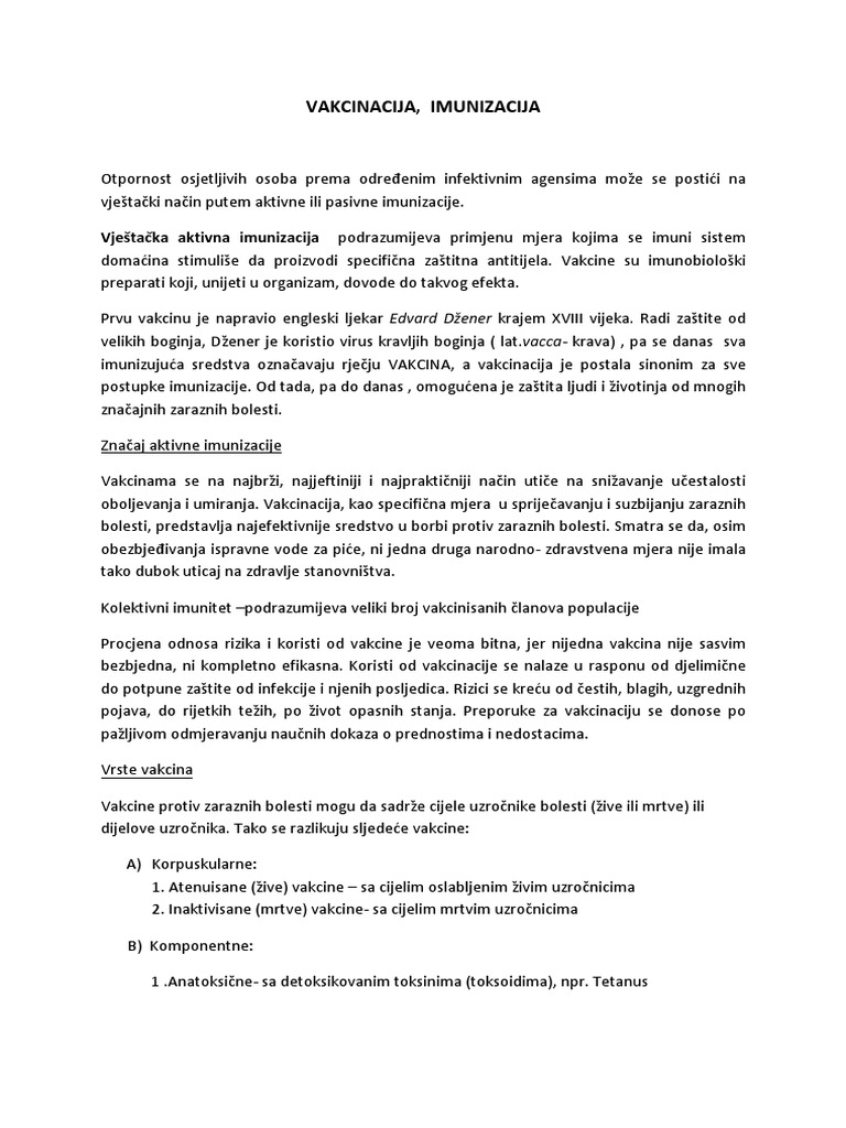 Vakcinacija | PDF