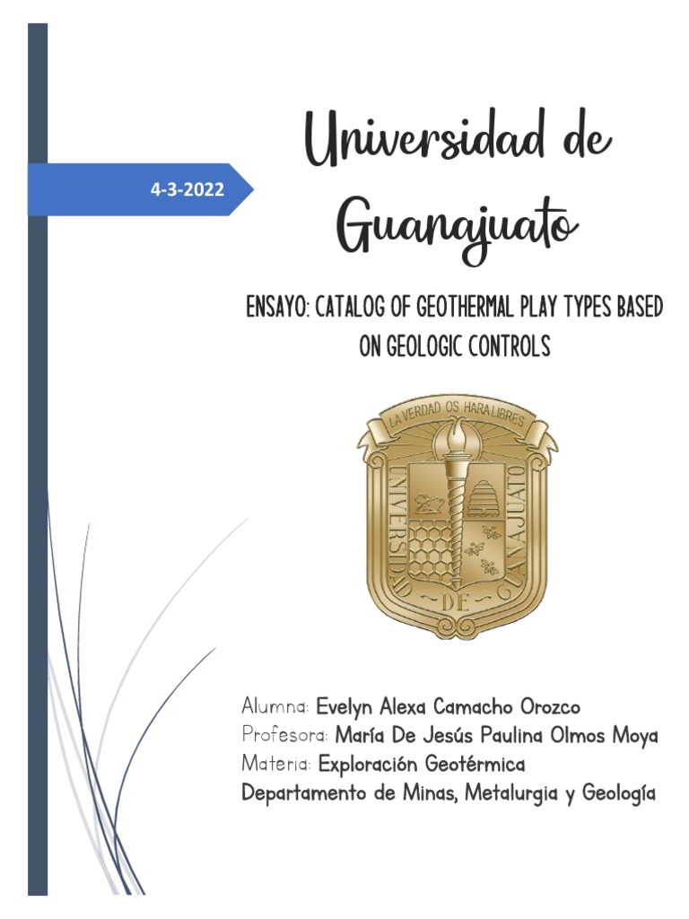 Ensayo Evelyn Alexa Camacho Orozco | PDF | Convección | Energía geotérmica