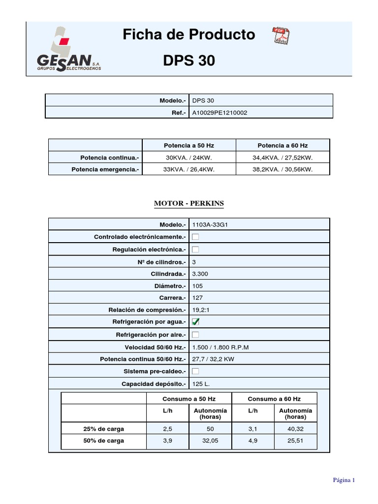 Generador Gesan | PDF | Bienes manufacturados | Ingenieria Eléctrica