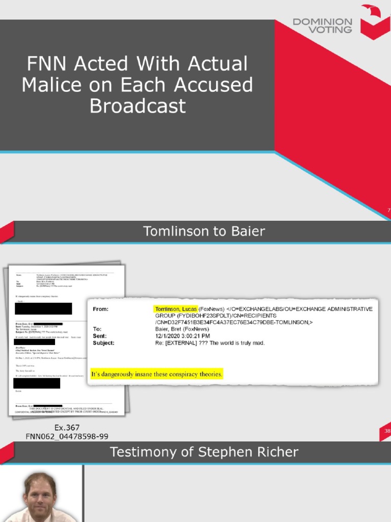 Dominion Slides About Actual Malice | PDF