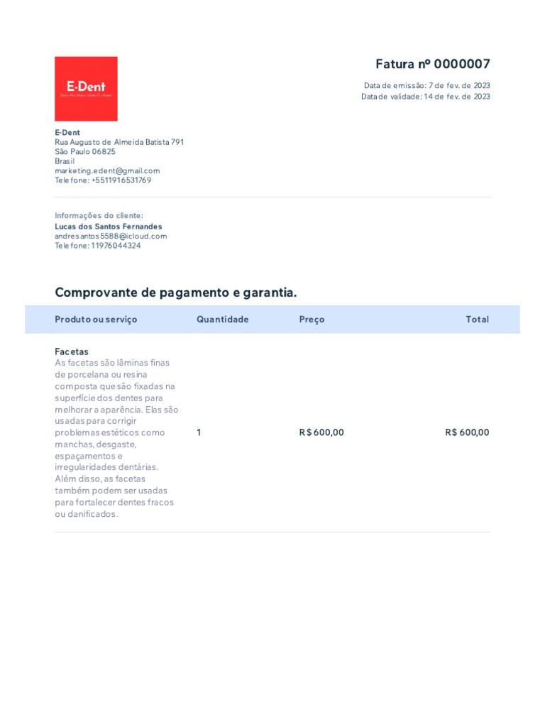 Fatura 0000007 | PDF