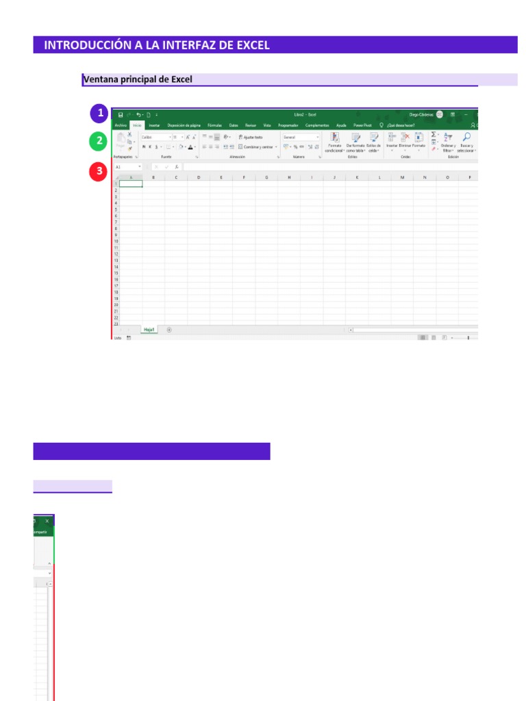 Introducción A La Interfaz de Excel | PDF | Microsoft Excel | Gestión de tecnología de la ...