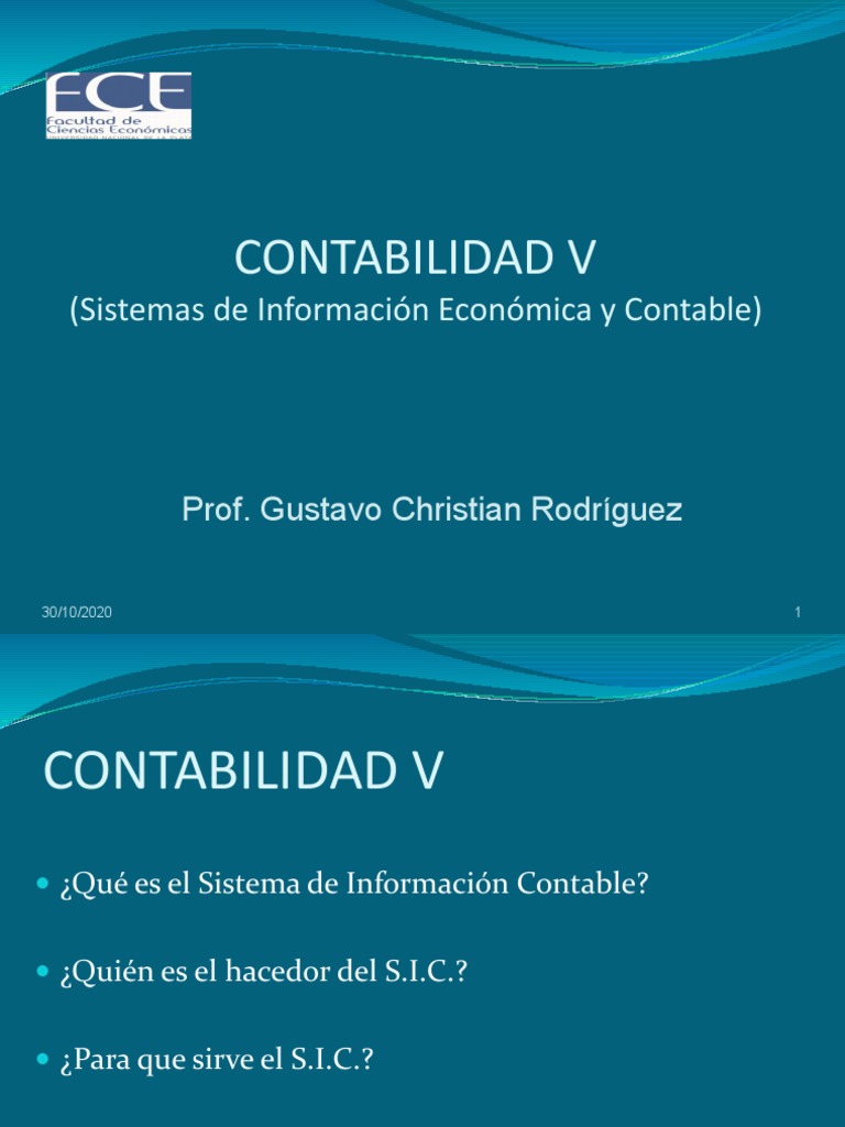 Contabilidad V - 2020 - Material de Clase | PDF