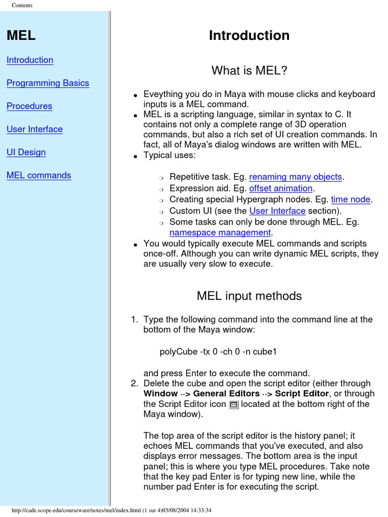 MEL Scripting for Maya Users | PDF | Command Line Interface | User Interface
