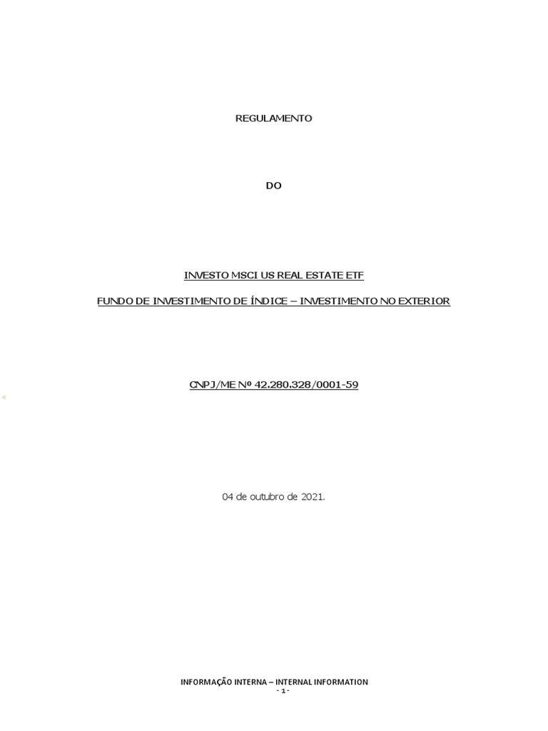 Prospecto | PDF | Câmbio de fundo comercial | Investimentos