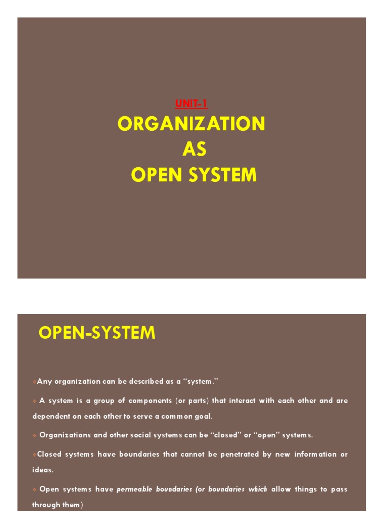Organization Organization AS AS AS AS Open System Open System | PDF ...