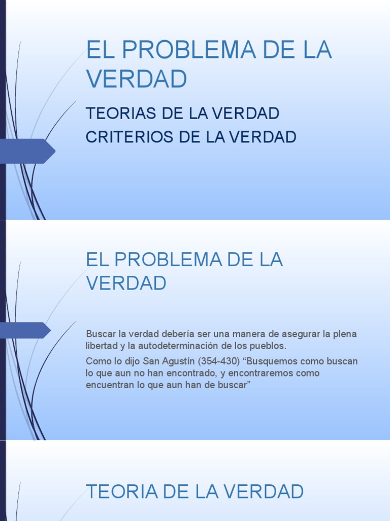 El Problema de La Verdad | PDF | Verdad | Teoría