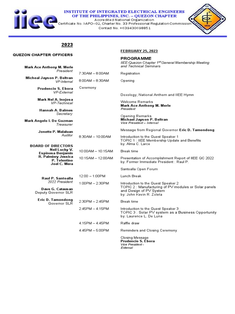 Iiee Program | PDF | Renewable Energy | Energy Conversion