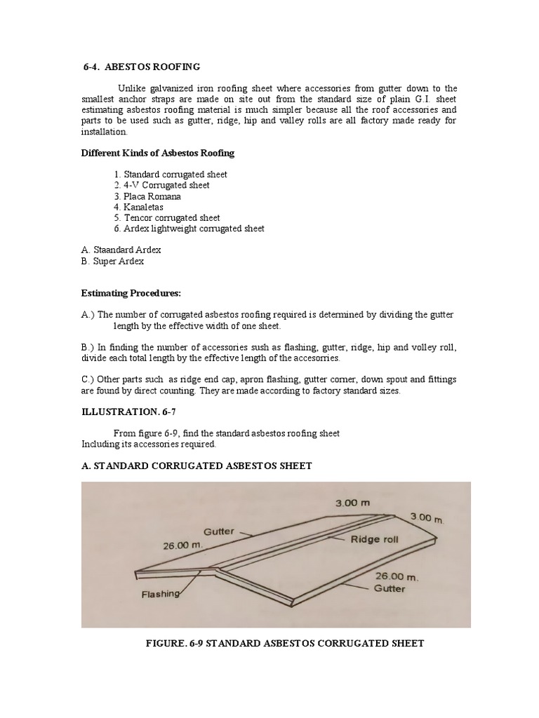 6-4. Abestos Roofing | PDF | Screw | Building Engineering