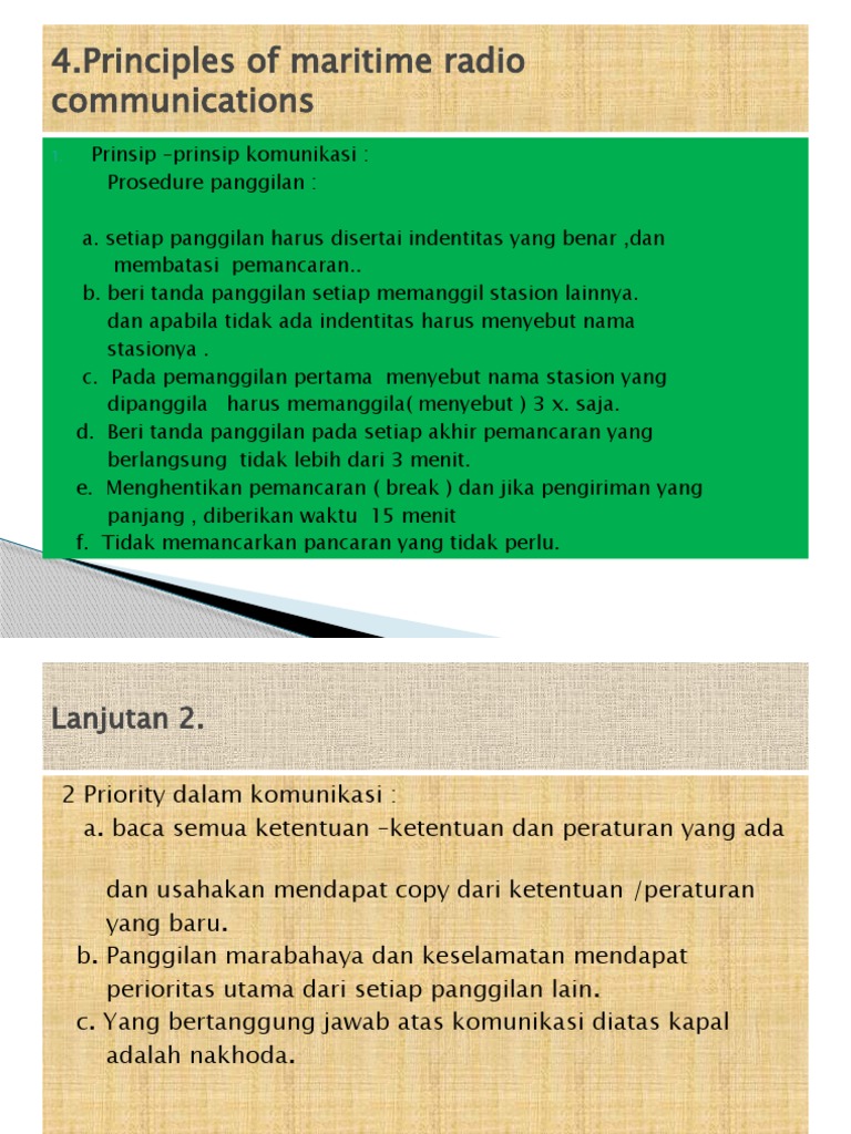 4.principles of Maritime Radio Communications | PDF