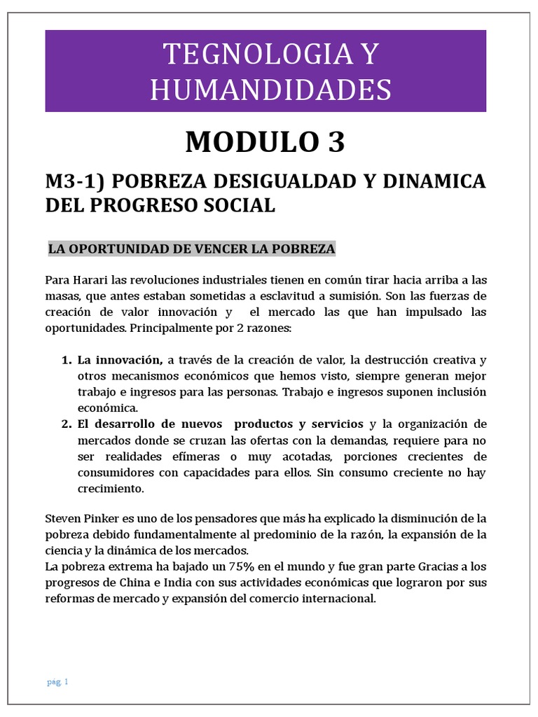 Resumen TEGNOLOGIA Y HUMANIDADES Modulo 3 y 4 - Bety | PDF | Desigualdad social | Discriminación ...