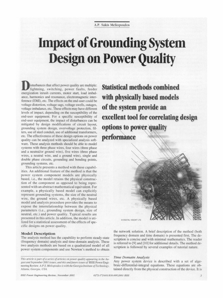 Impact of Grounding System Design On Pow | PDF | Equations | Resonance