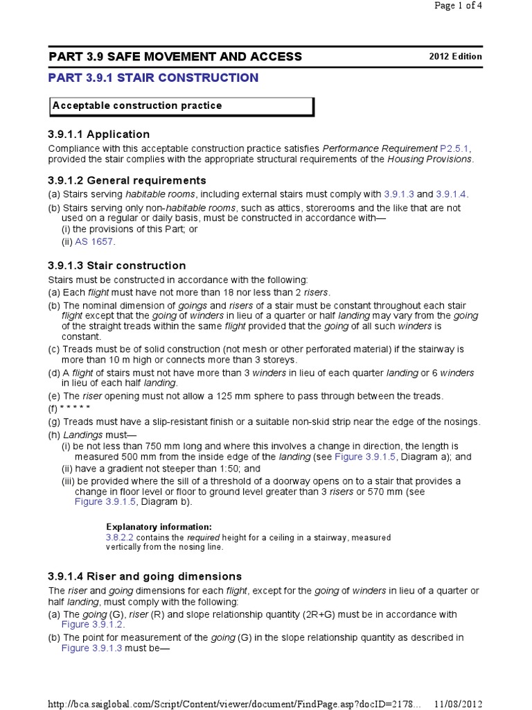 BCA Stair Construction Guidelines | PDF | Stairs | Pedestrian ...