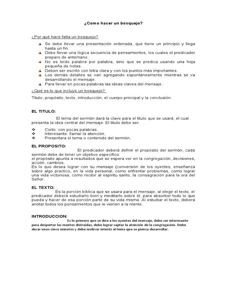 Como Hacer Un Bosquejo | PDF