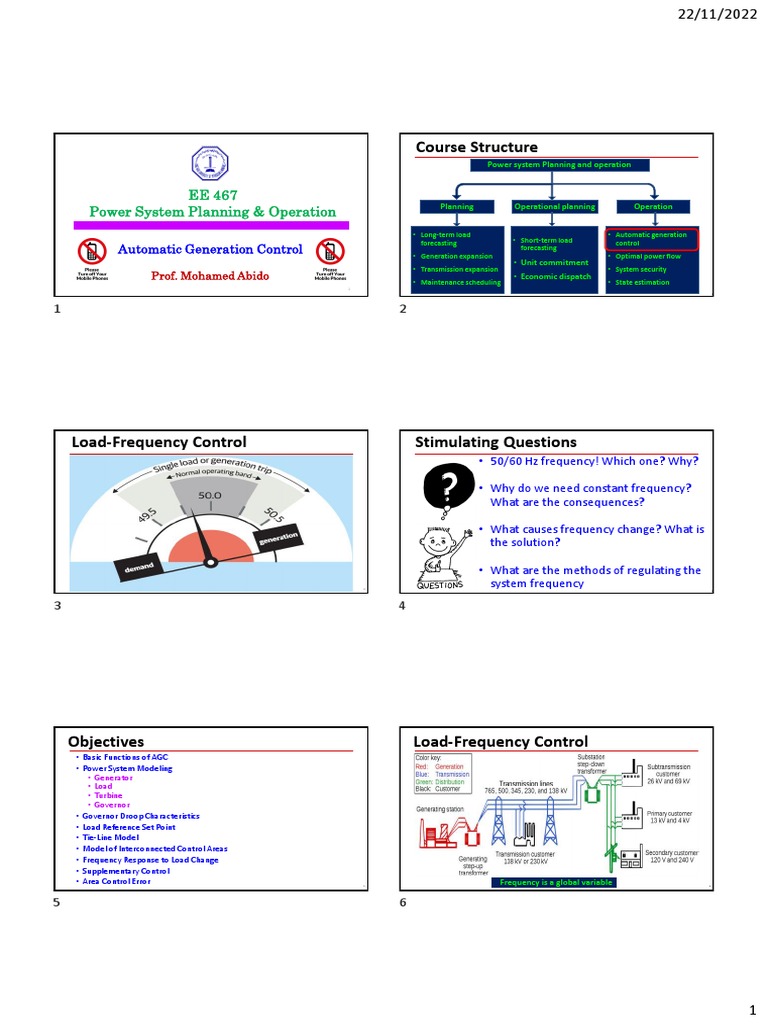 07 Automatic Generation Control Pdf Electric Generator Quantity