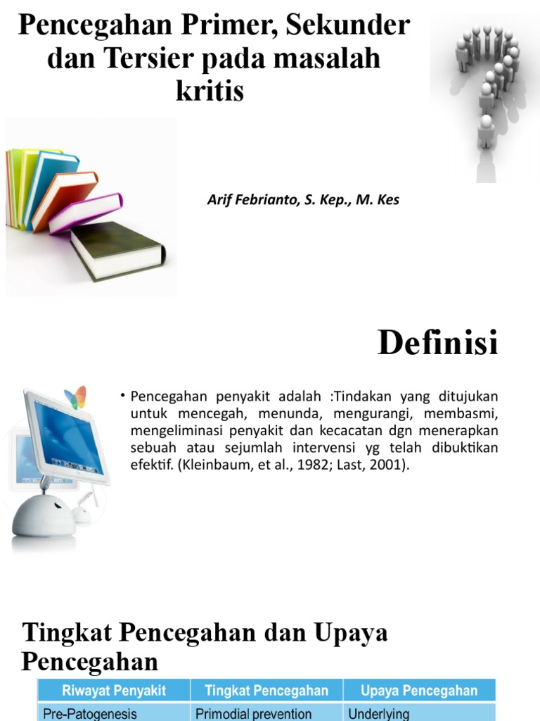 Pencegahan Primer, Sekunder dan Tersier pada masalah kritis | PDF