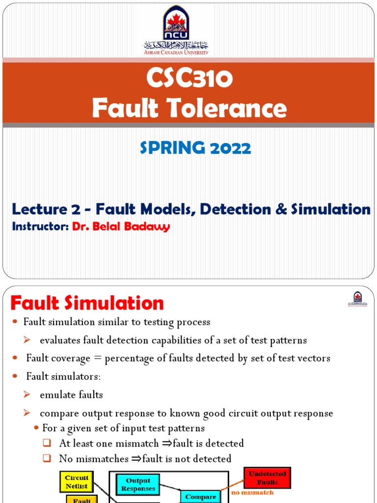Lecture 02 - Fault Modeling | PDF | Simulation | Electronics