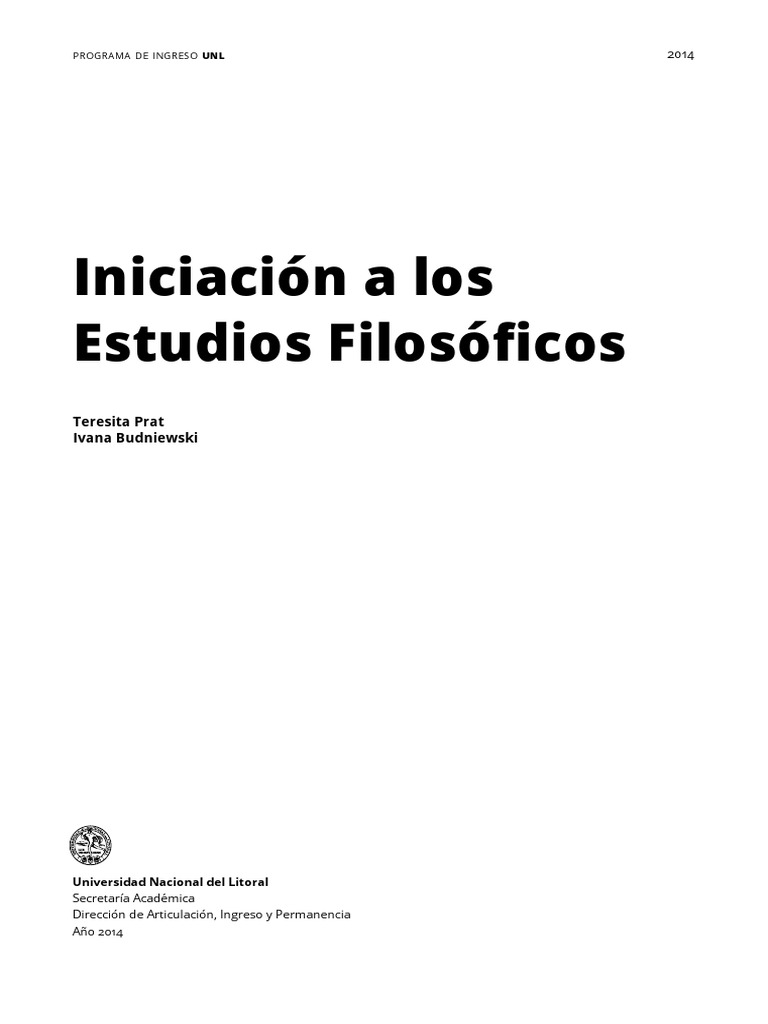 Iniciacion A Los Estudios Filosoficos | PDF | Platón | Conocimiento