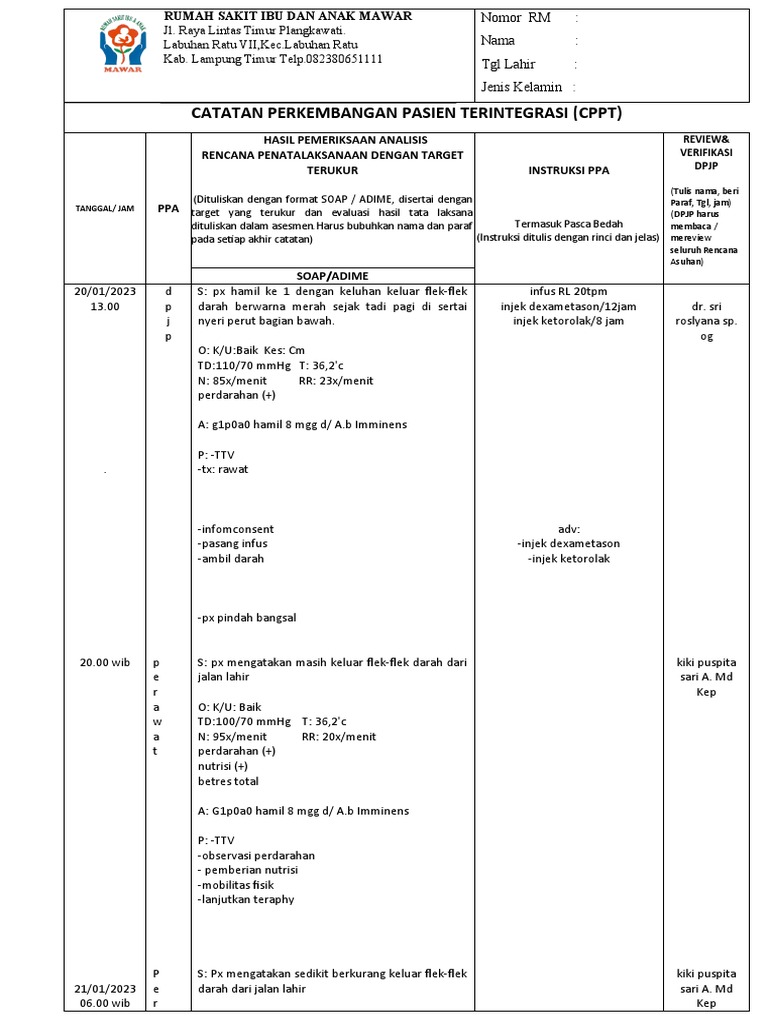 CPPT Ab Iminens | PDF