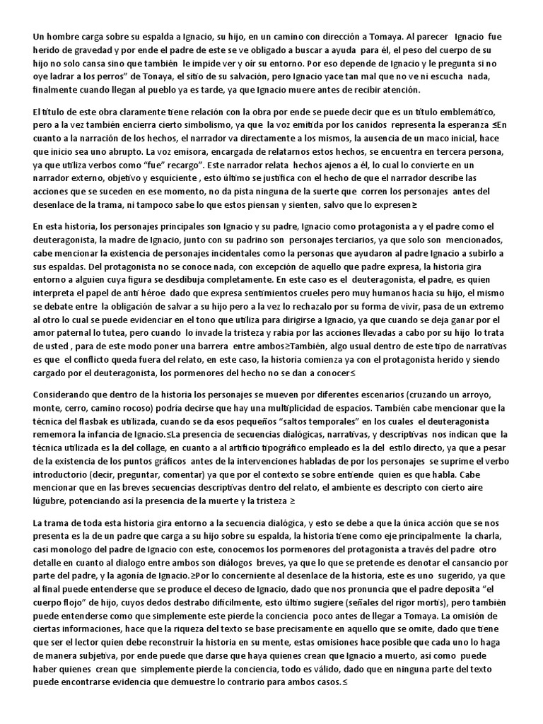 No Oyes Los Perros Ladrar Analisis Pacial de Literatura | PDF | Narración