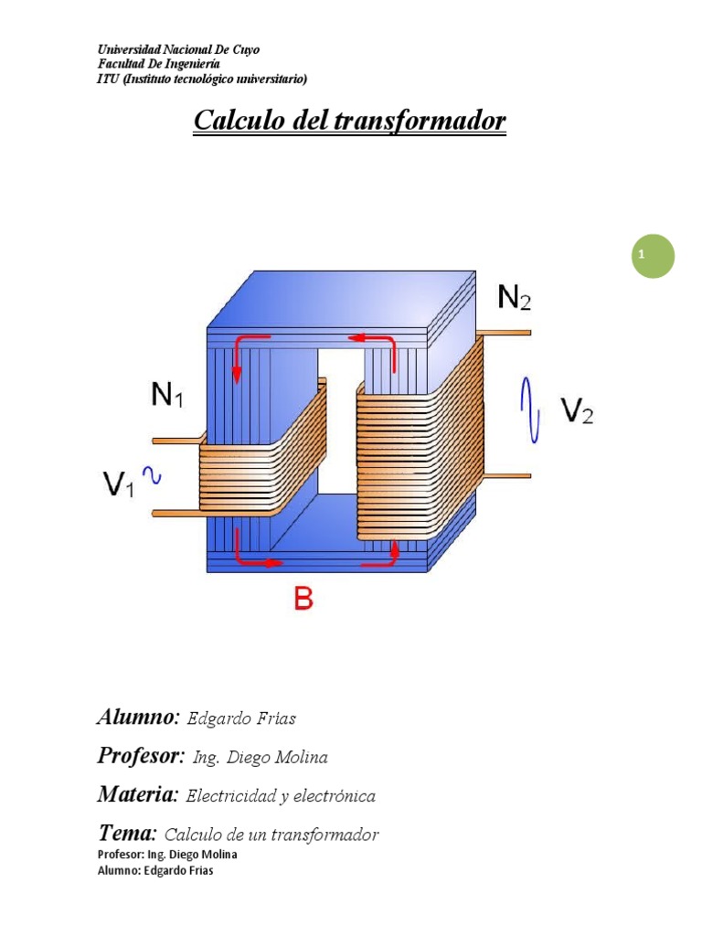 Calculo Del Transformador | PDF | Transformador | Metrología