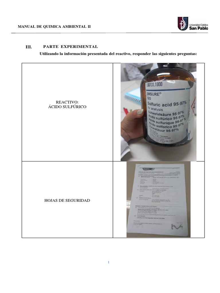 Práctica 1 - Seguridad en El Laboratorio AMB2 | PDF | Quemar | Agua