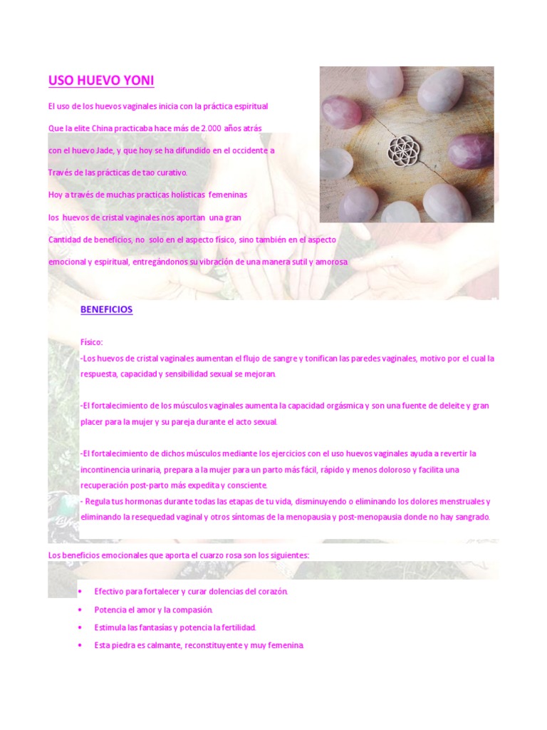 Manual PDF Huevo Yoni Cuarzo Rosa | PDF