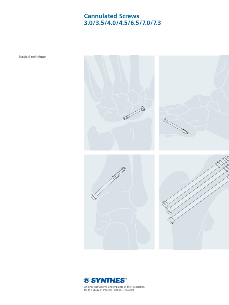 Cannulated Screws | PDF | Screw | Drill