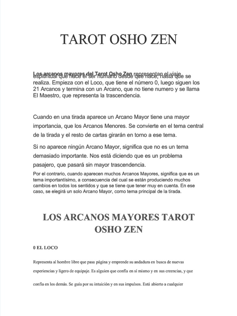 PDF Tarot Osho Zen - Compress | PDF | Amor | Felicidad