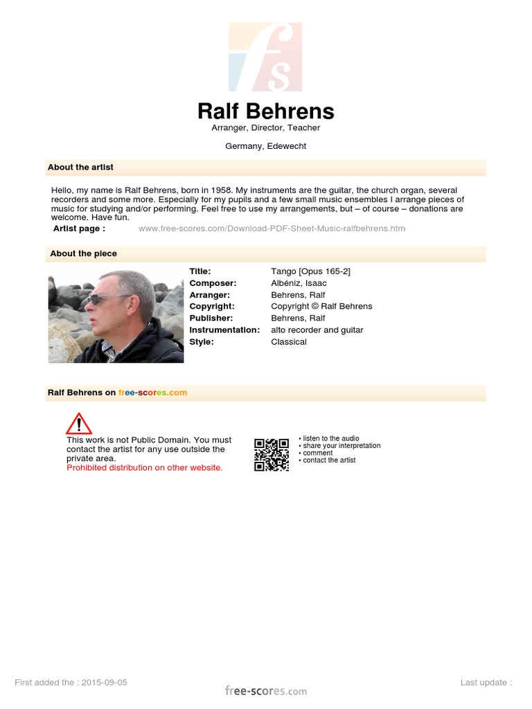 (Free Scores - Com) Albeniz Isaac Tango 80887 | PDF