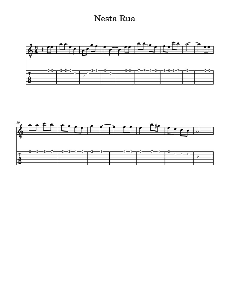 Nesta - Rua Melodia Tab | PDF